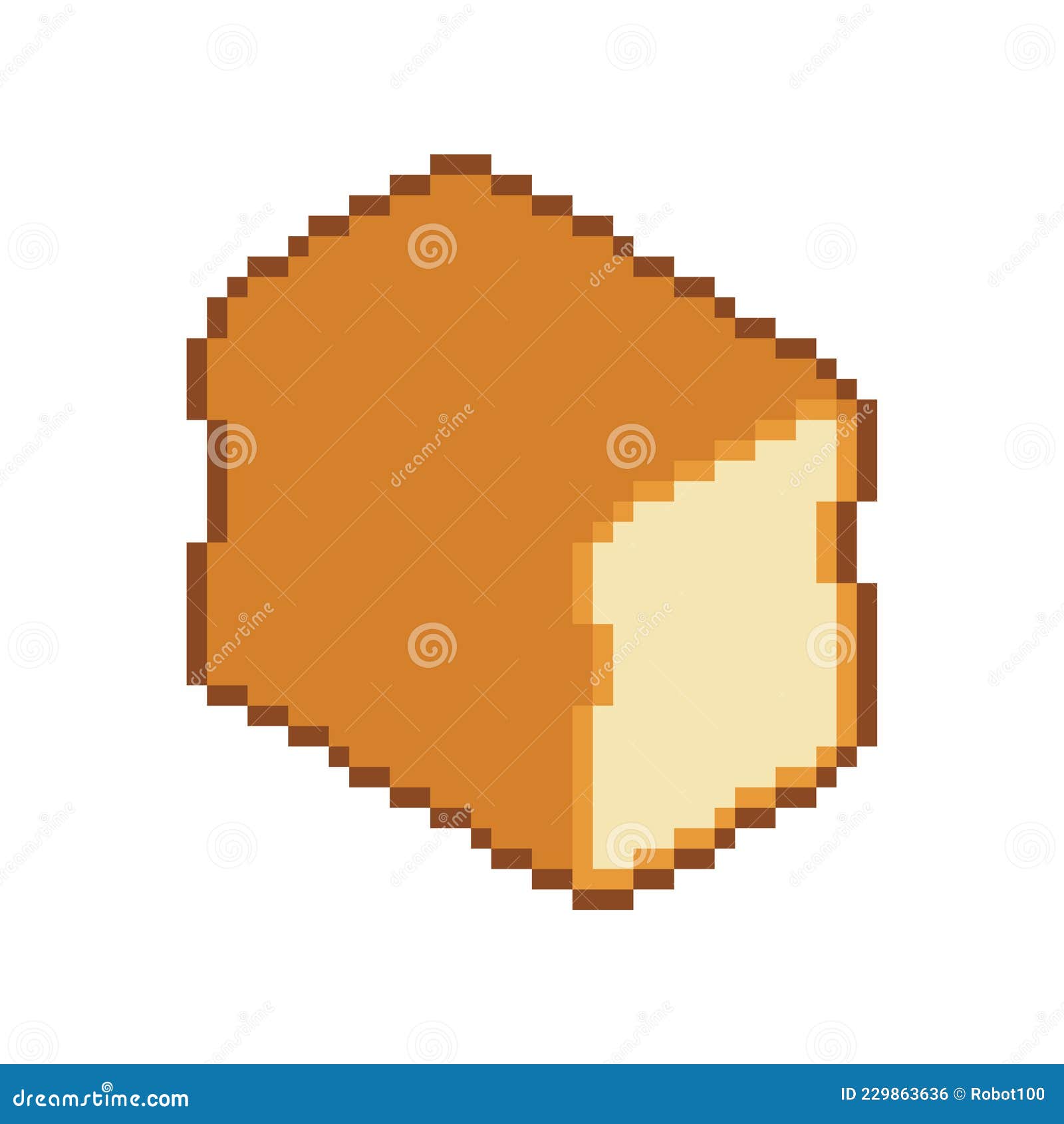 Sliced Bread Pixel Art. Pixelated Food Rooty. 8 Bit Vector Illustration ...