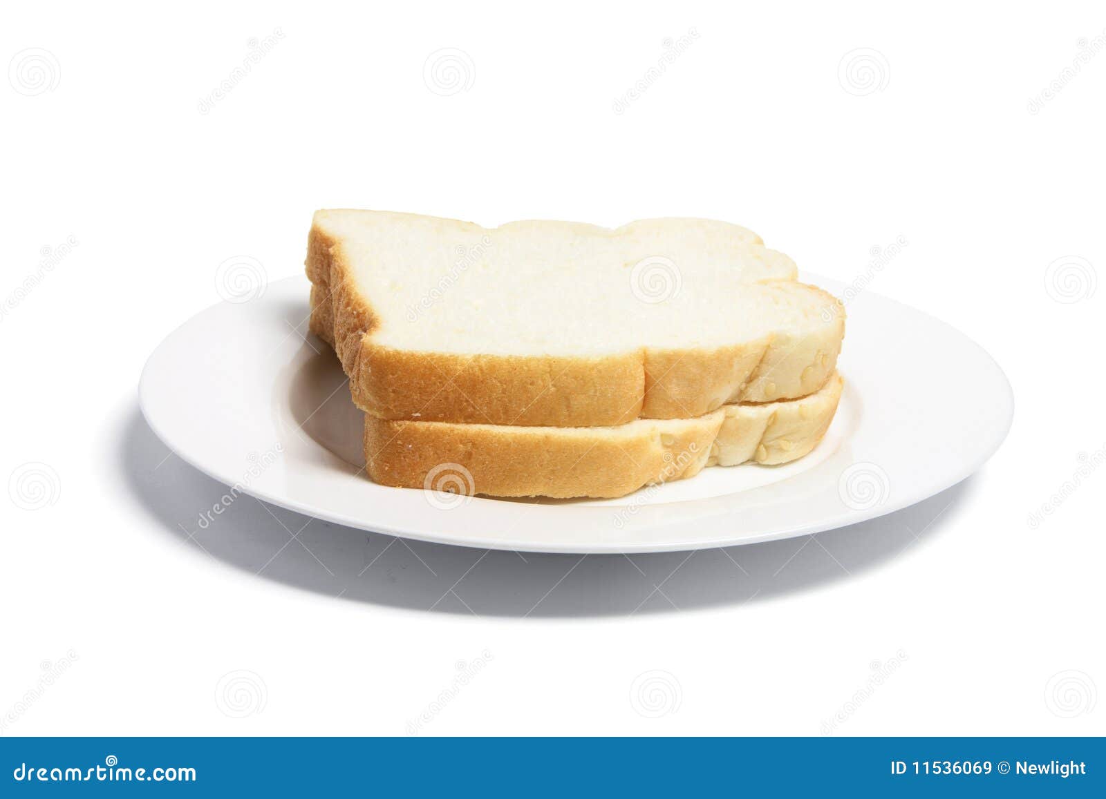 Sliced Bread on Plate stock image. Image of studio, white - 11536069