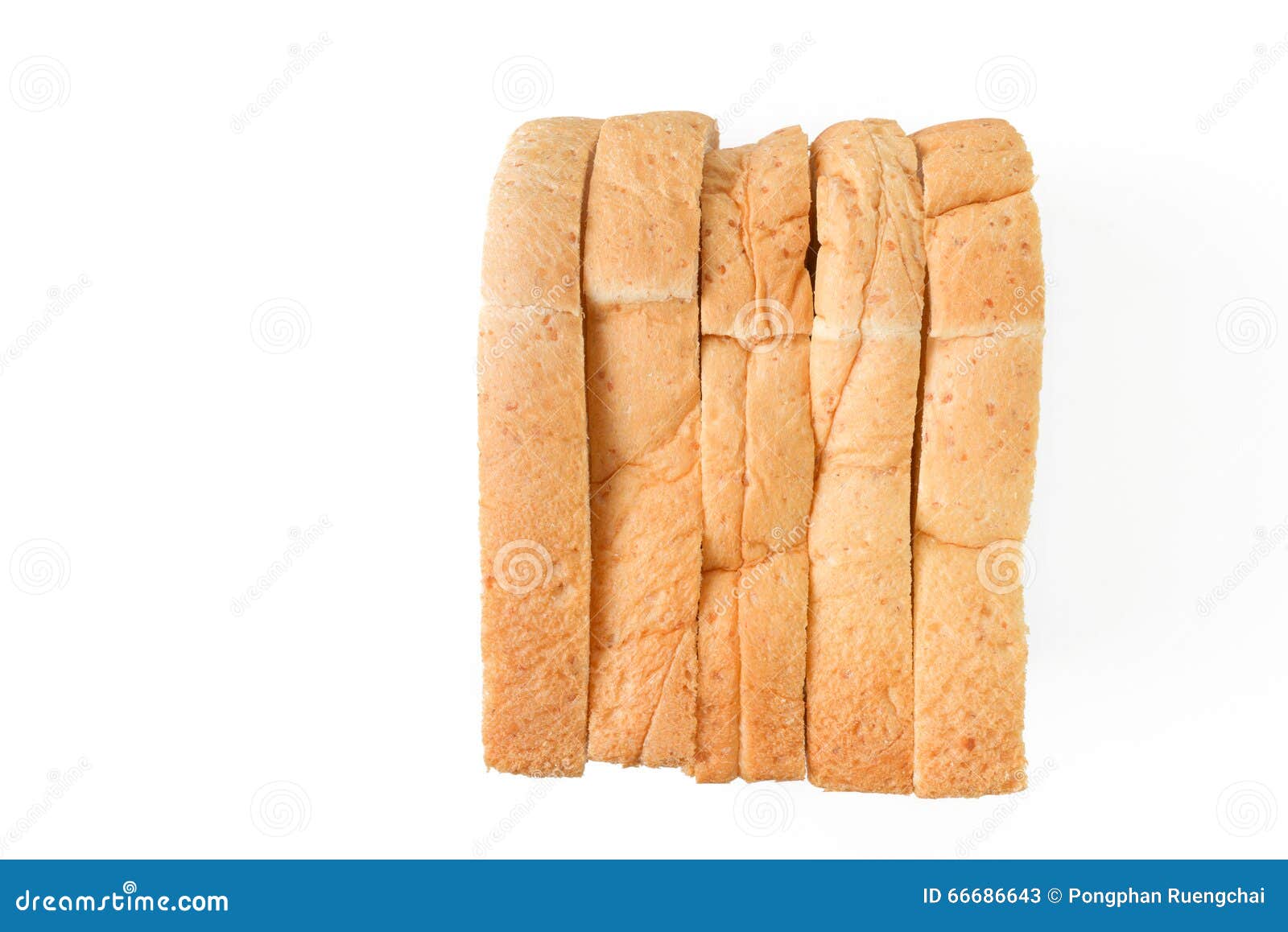Sliced bread stock image. Image of view, chopped, isolated - 66686643