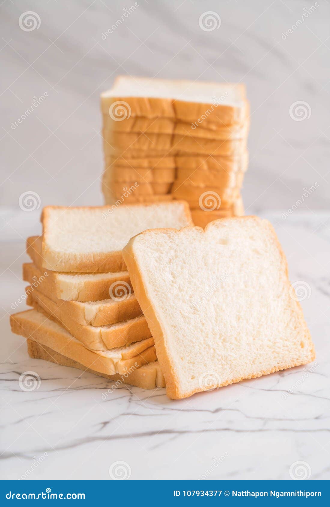 Sliced bread stack stock image. Image of brown, loaf - 107934377