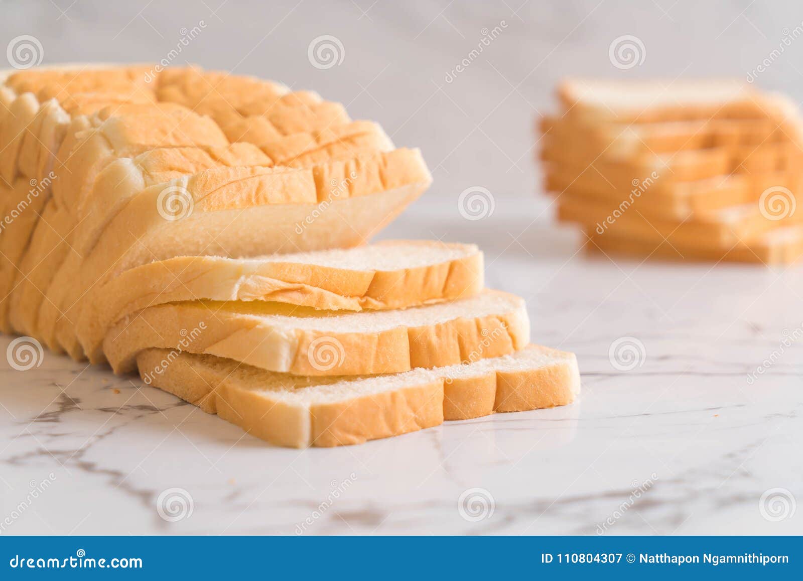 Sliced bread stack stock image. Image of dinner, food - 110804307