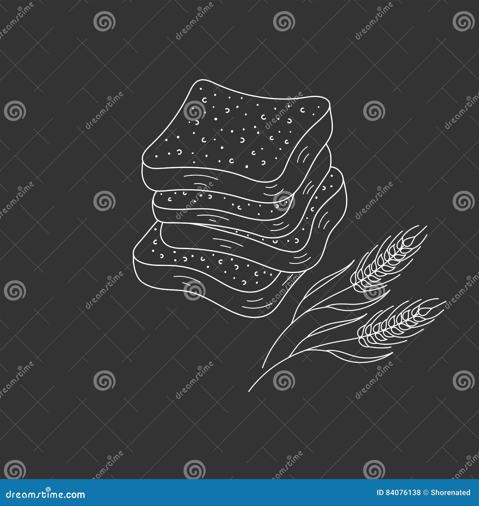 Sliced Bread Vector Illustration. Stock Vector - Illustration of ...