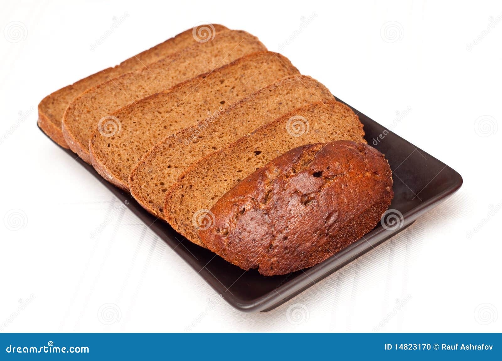 Sliced brown bread stock photo. Image of loaf, crumb - 14823170