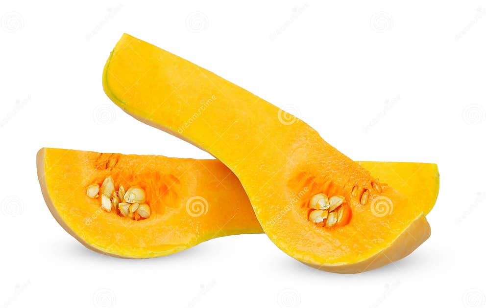 Sliced Butternut Isolated on White Background Stock Photo - Image of ...