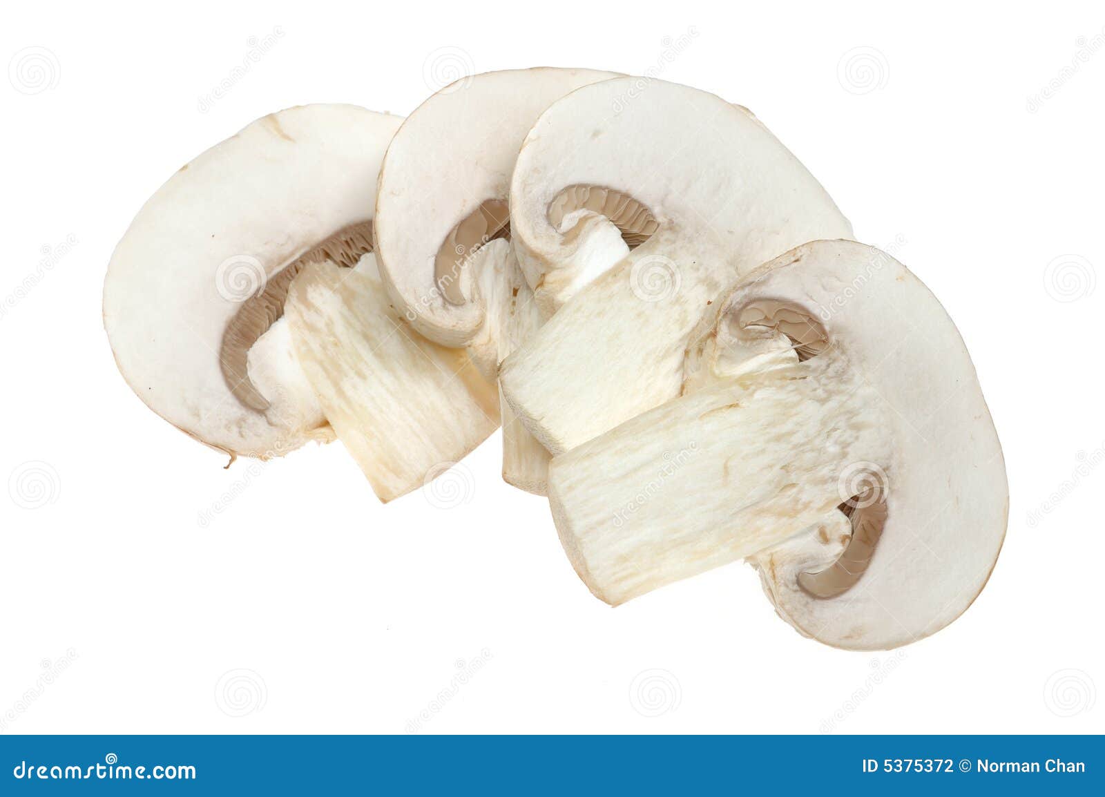 Sliced button mushrooms stock photo. Image of food, button - 5375372