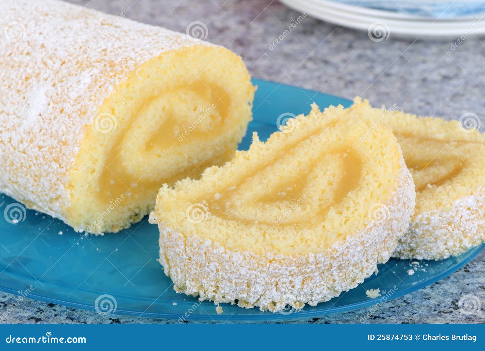 Sliced Cake Roll stock image. Image of pieces, dessert - 25874753