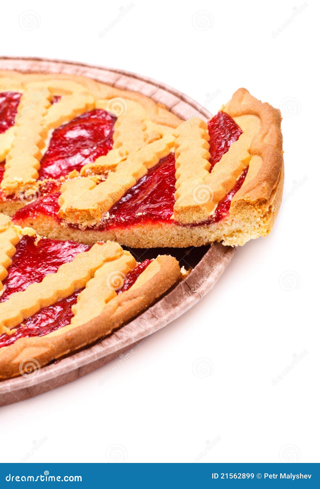 Sliced Cherry Pie stock image. Image of mesh, gourmet - 21562899