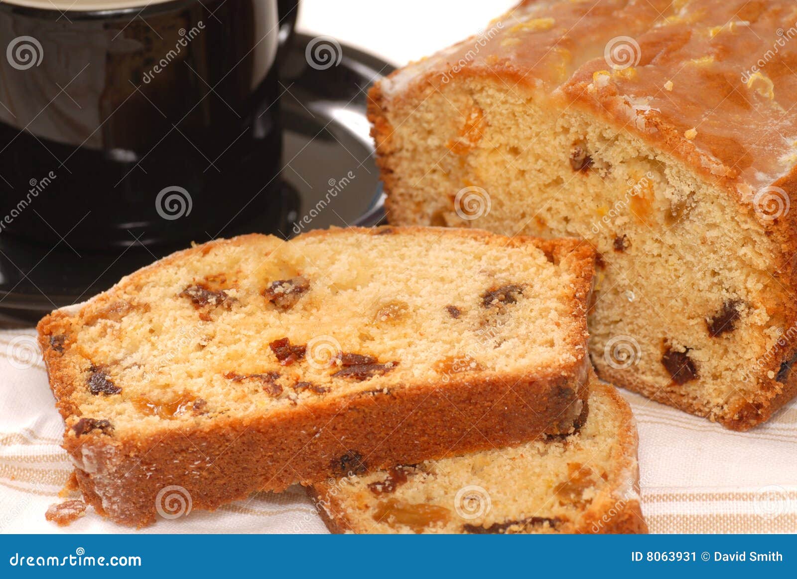 Sliced cherry raisin bread stock image. Image of lemon - 8063931