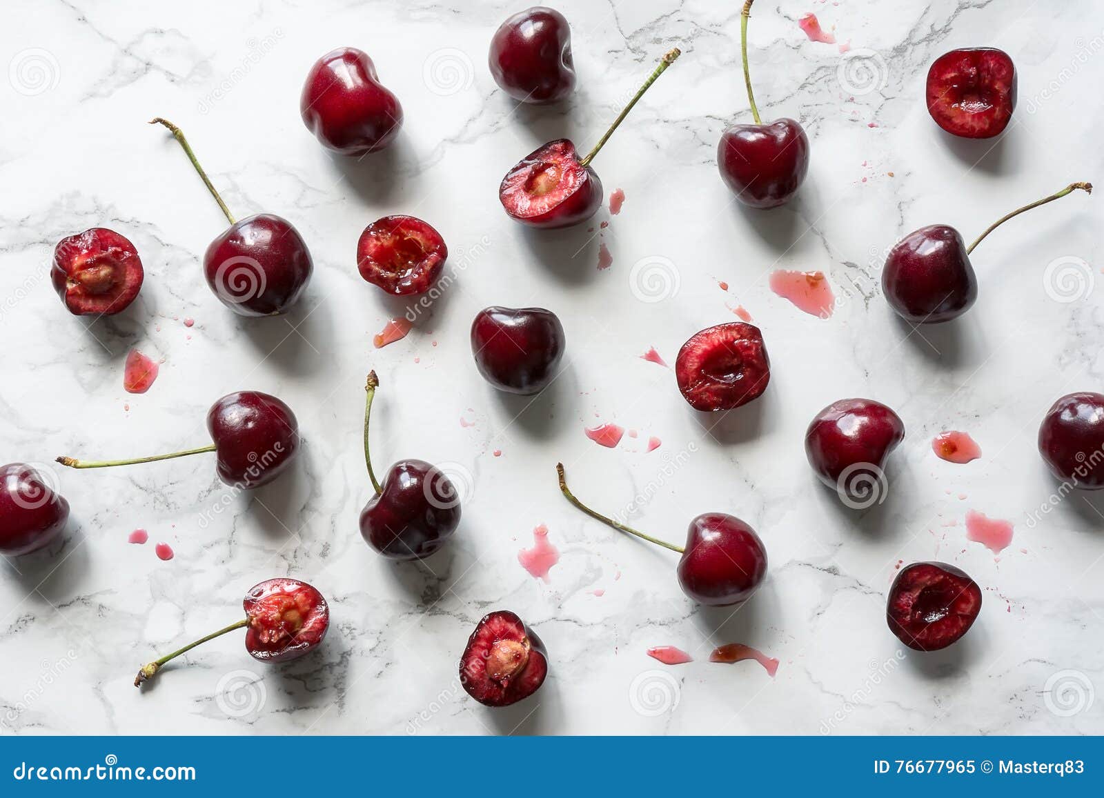 Sliced cherry stock image. Image of natural, decoration - 76677965