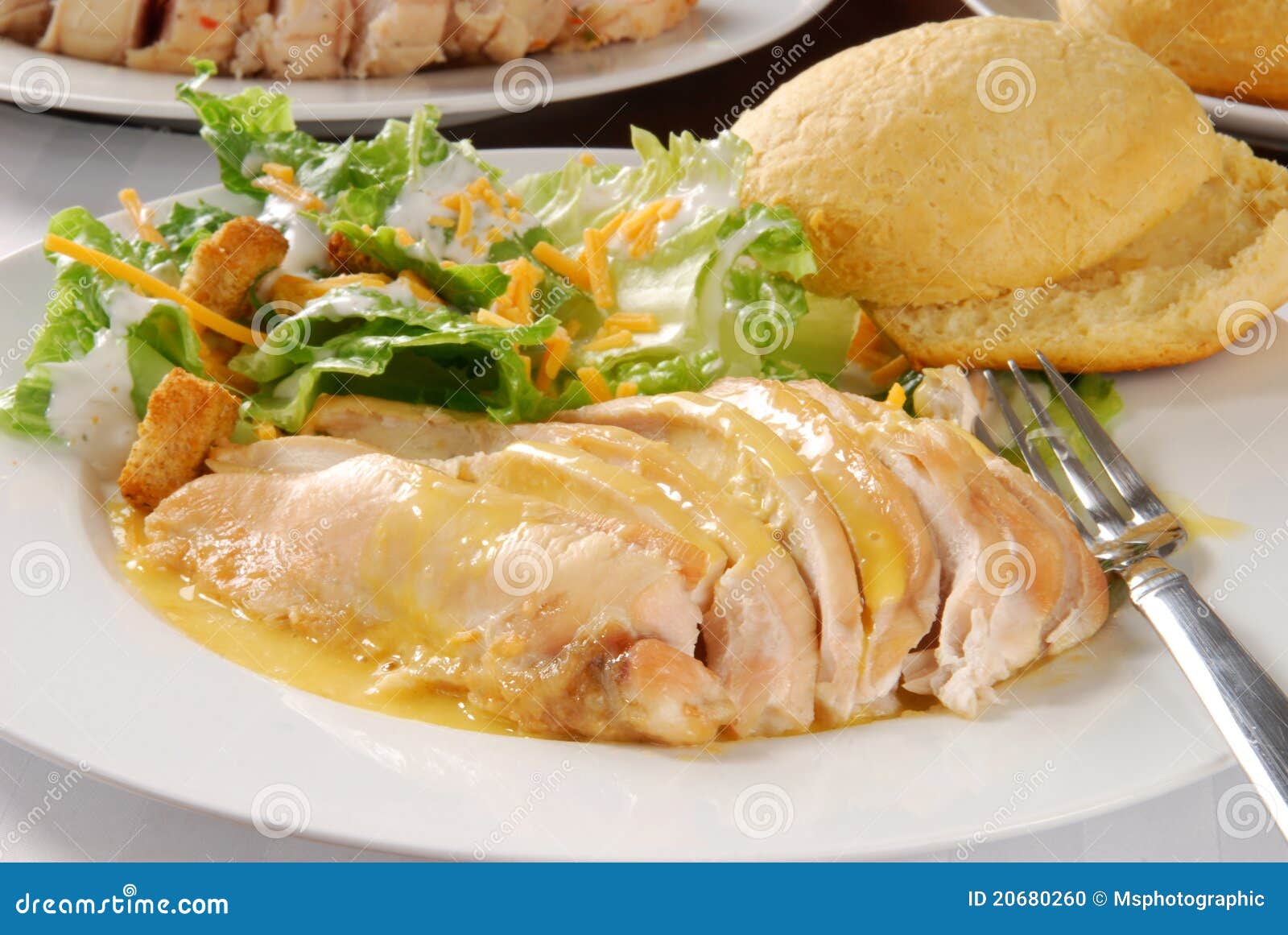 Sliced chicken breast stock photo. Image of meal, croutons - 20680260