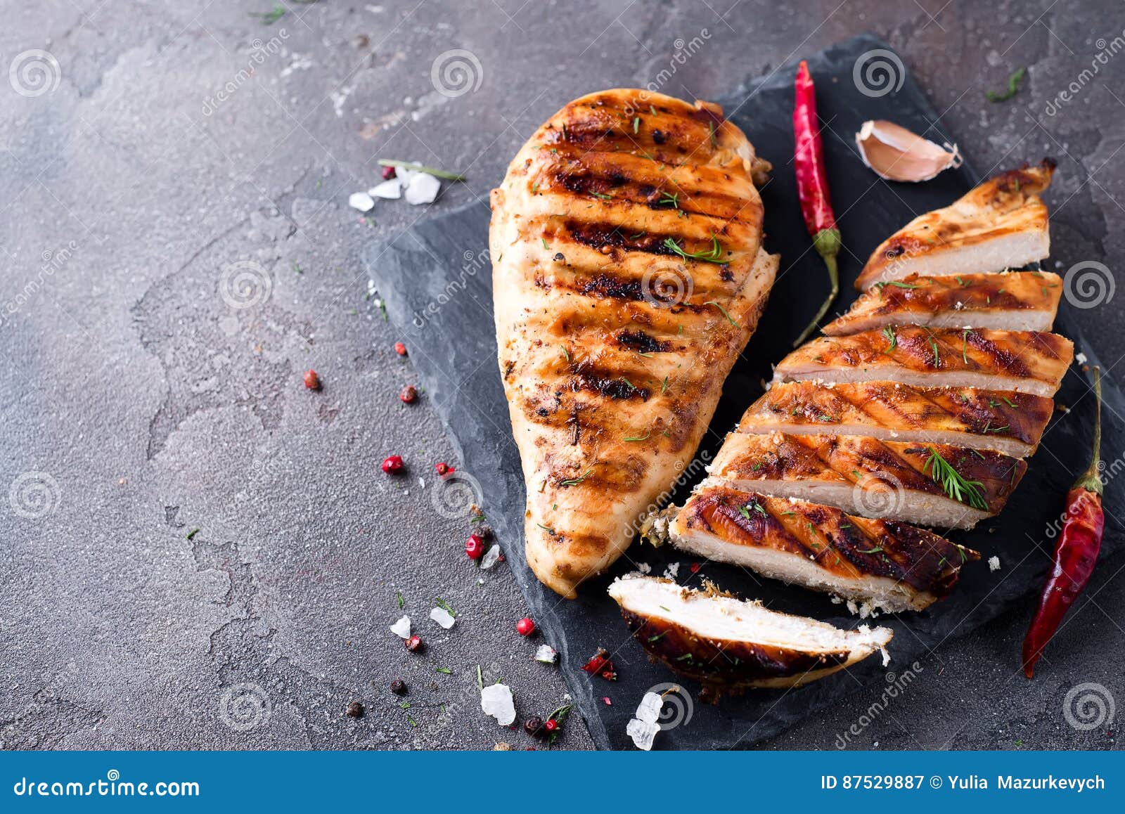 Sliced chicken breast stock image. Image of dinner, modern - 87529887