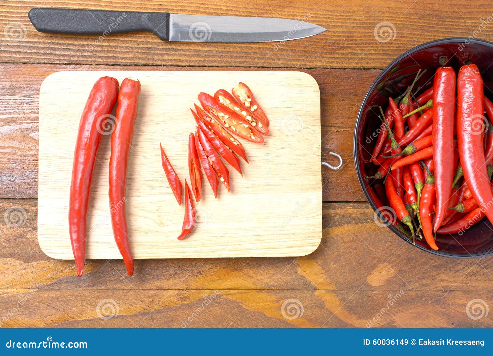 Sliced Chili Pepper on Board Stock Image - Image of capsicum, ripe ...