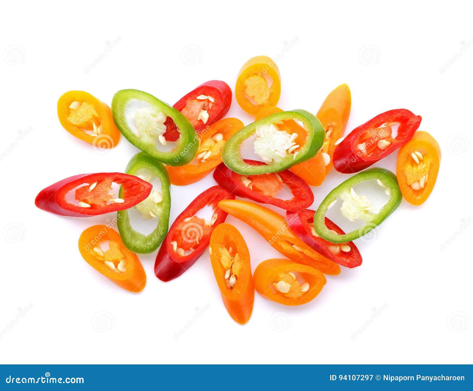 Sliced chili pepper stock image. Image of pepper, spice - 94107297