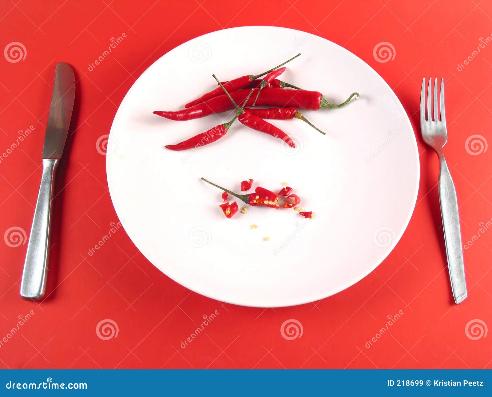 Sliced Chili on Plate (full View, Serie) Stock Image - Image of still ...
