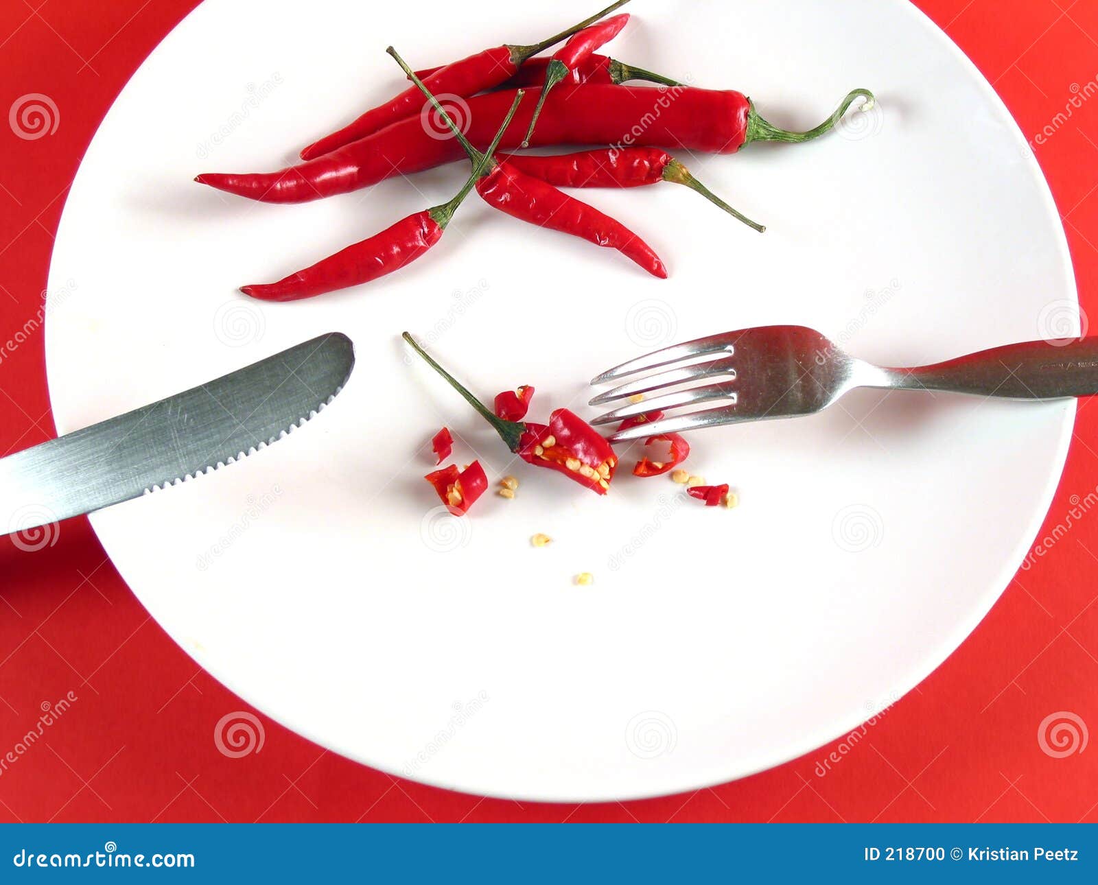 Sliced Chili on Plate (serie) Stock Photo - Image of dishes, healthy ...