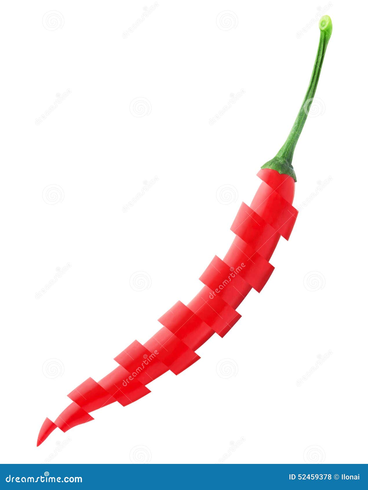 Sliced Chilli Pepper Isolated on a White Background Stock Photo - Image ...