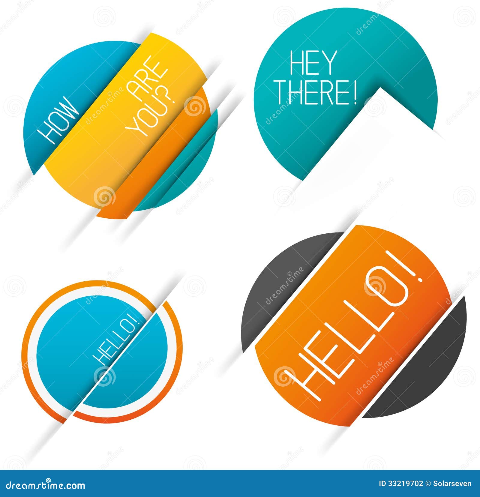 Sliced Circle Vector Elements Stock Vector - Illustration of design ...