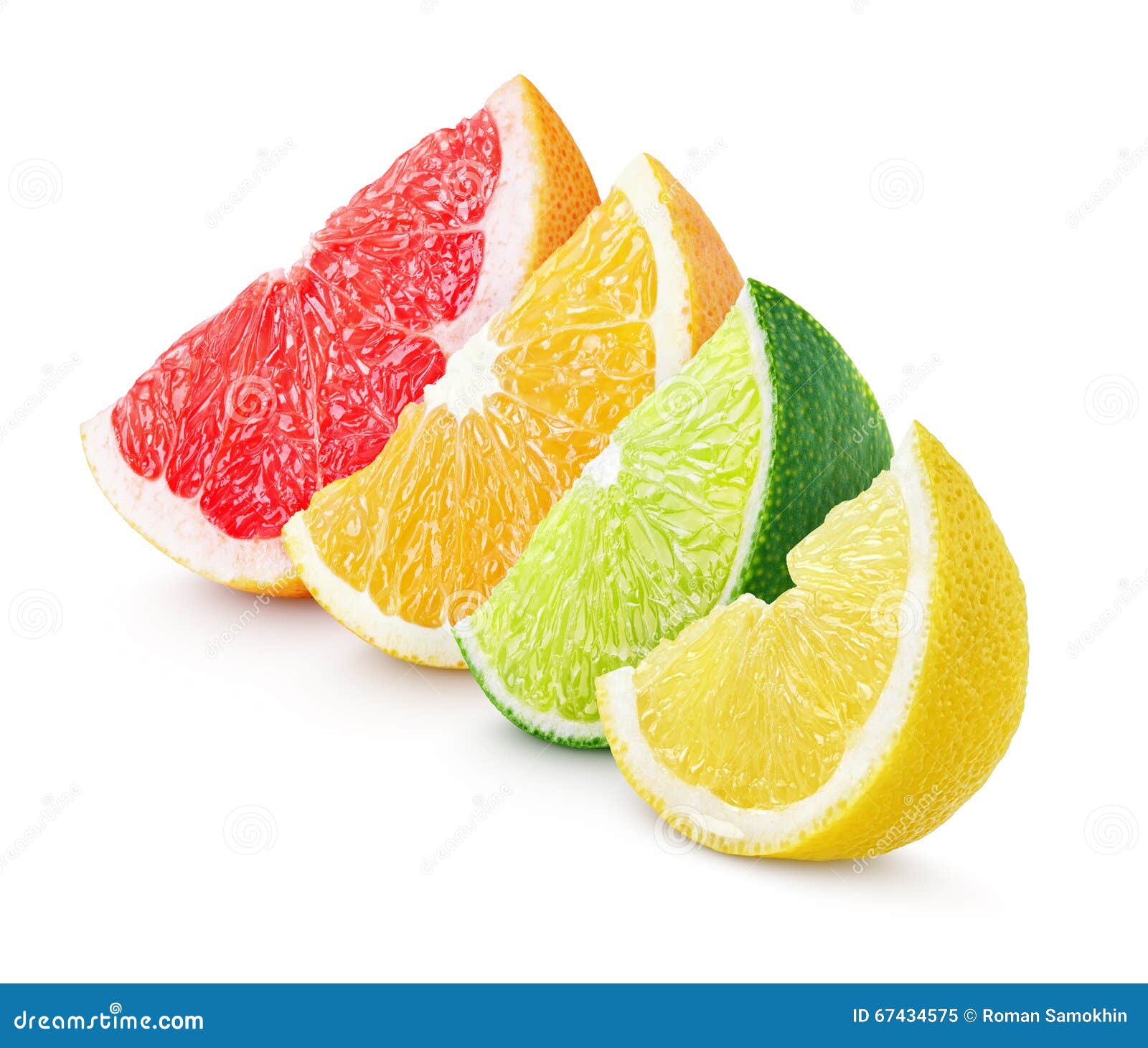 Sliced Citrus Fruit - Lime, Lemon, Orange and Grapefruit Stock Image ...