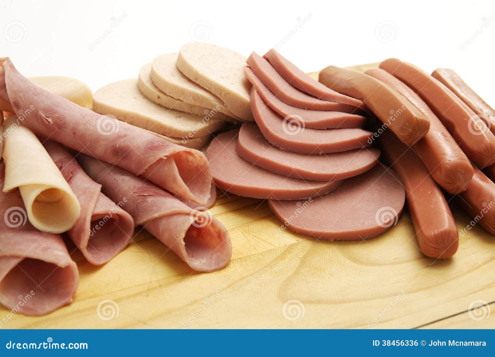 Sliced Cold Meats stock photo. Image of white, copy, meat - 38456336