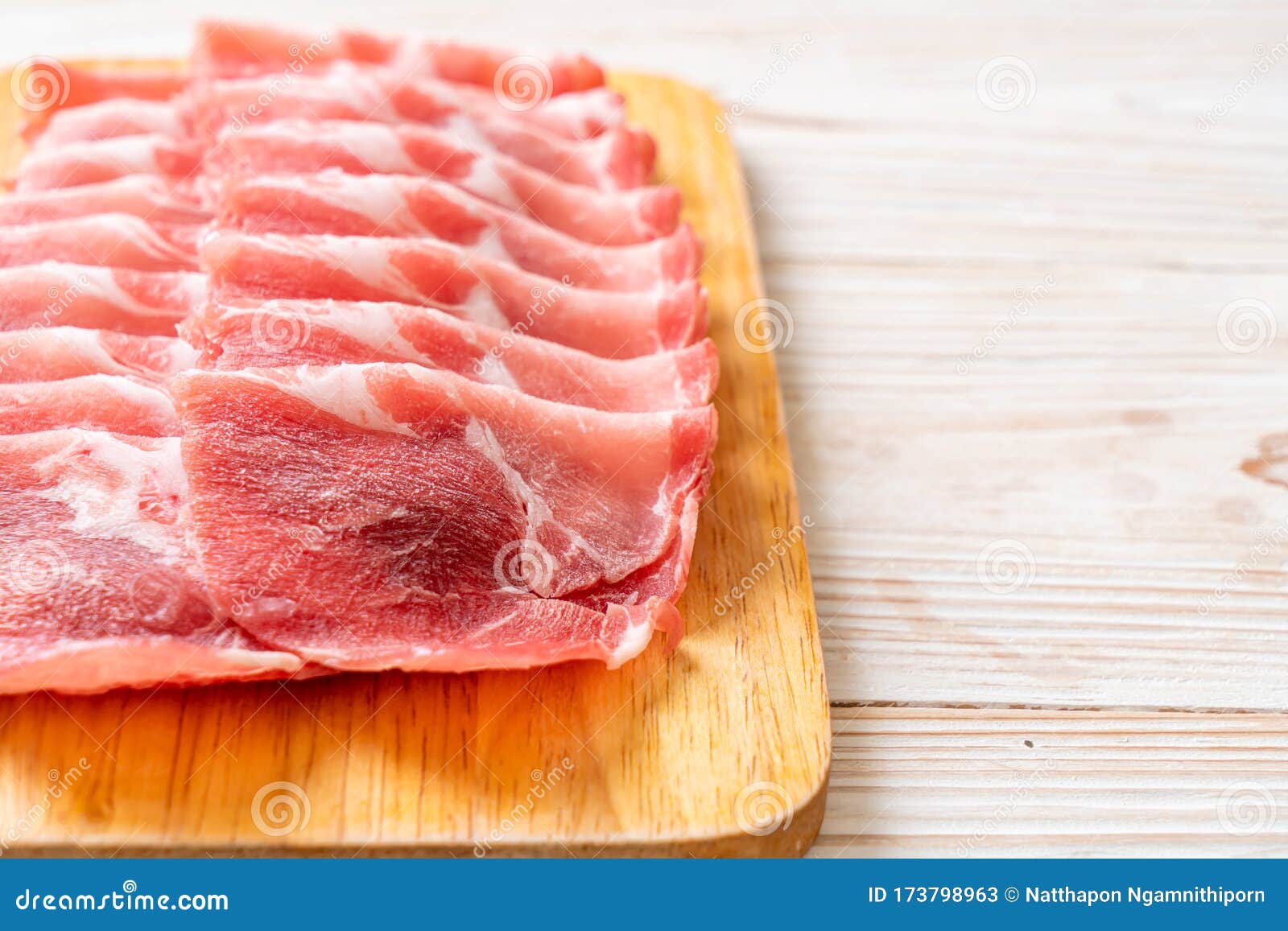 Sliced collar pork raw stock image. Image of japanese - 173798963
