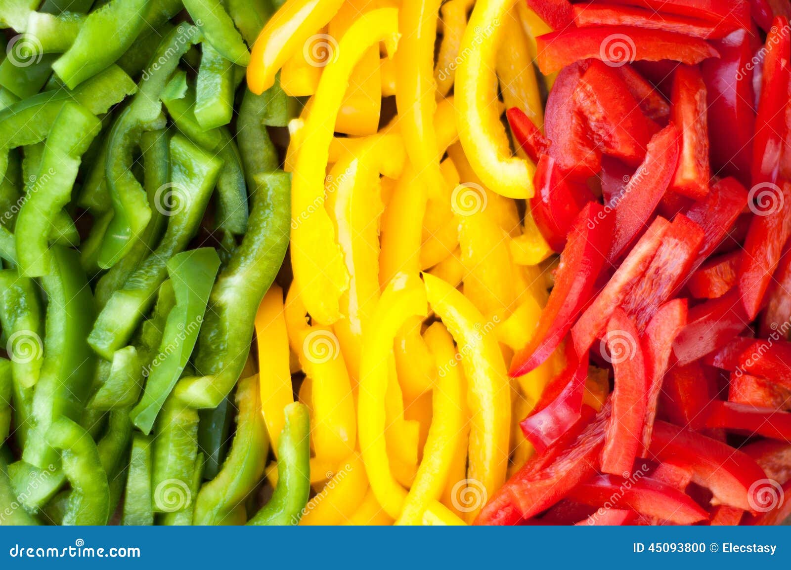 Sliced Colourful Paprika Peppers Background Stock Photo - Image of ...