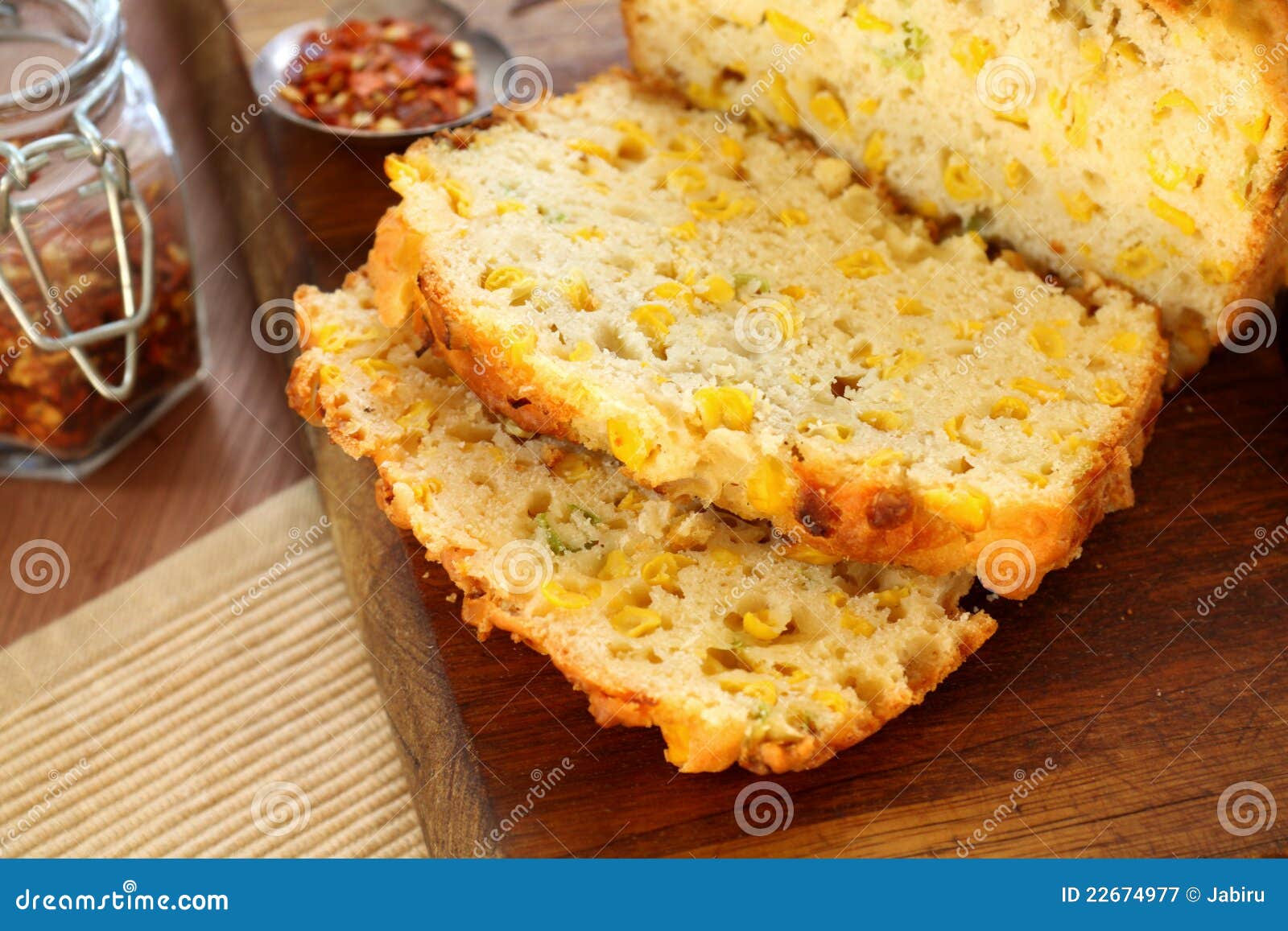Sliced Corn Bread stock image. Image of cutting, crusty - 22674977