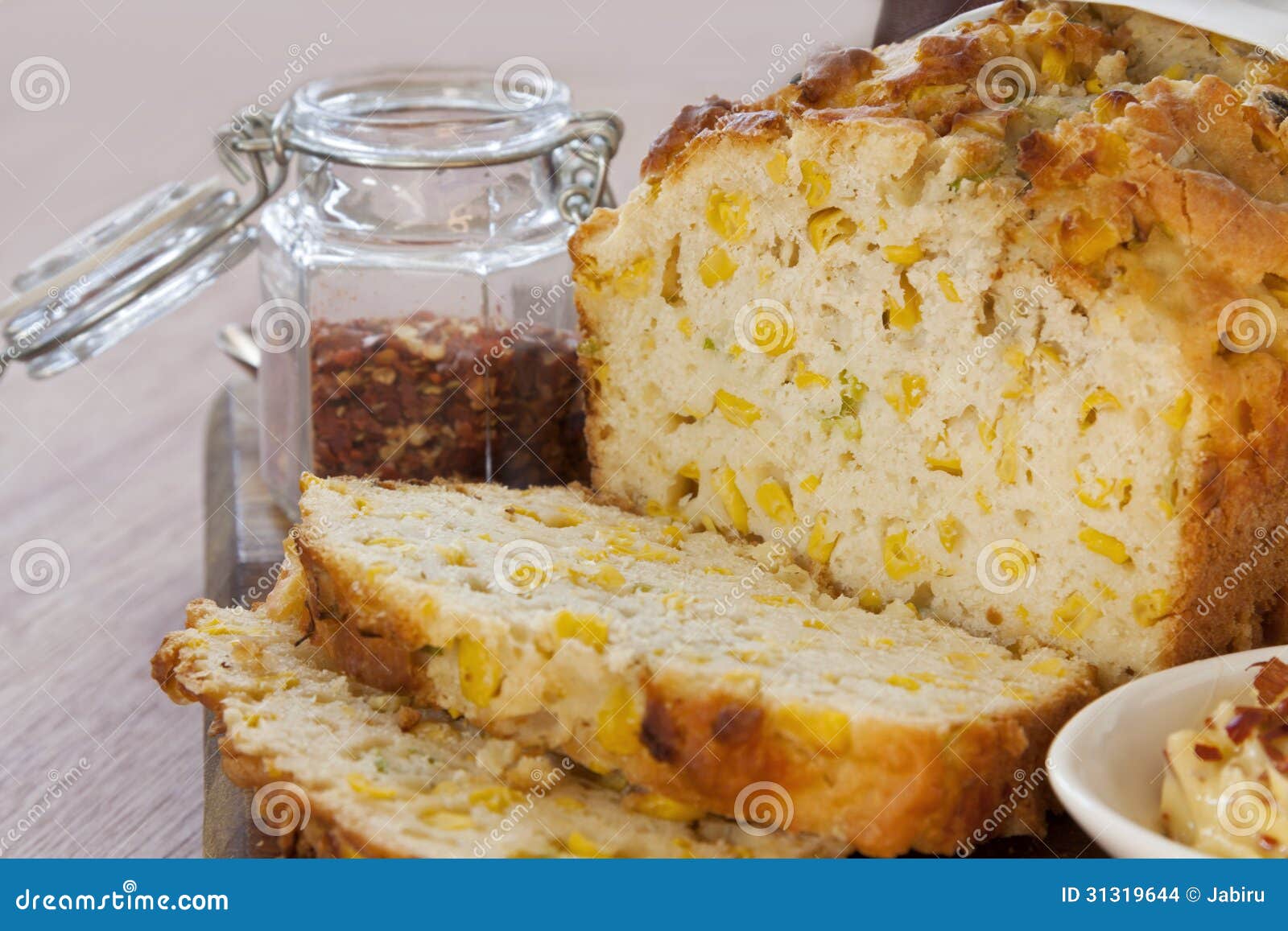 Sliced Corn Bread stock photo. Image of ingredients, brunch - 31319644