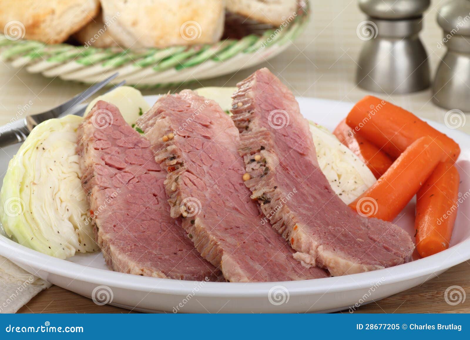 Sliced Corned Beef Dinner stock image. Image of vegetable - 28677205