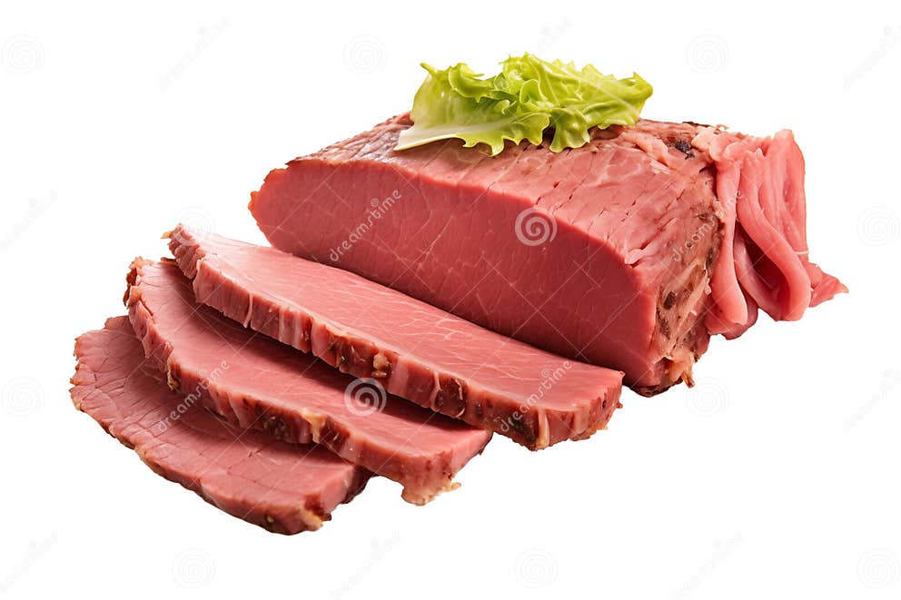 Sliced corned beef stock photo. Image of food, delicious - 297029730