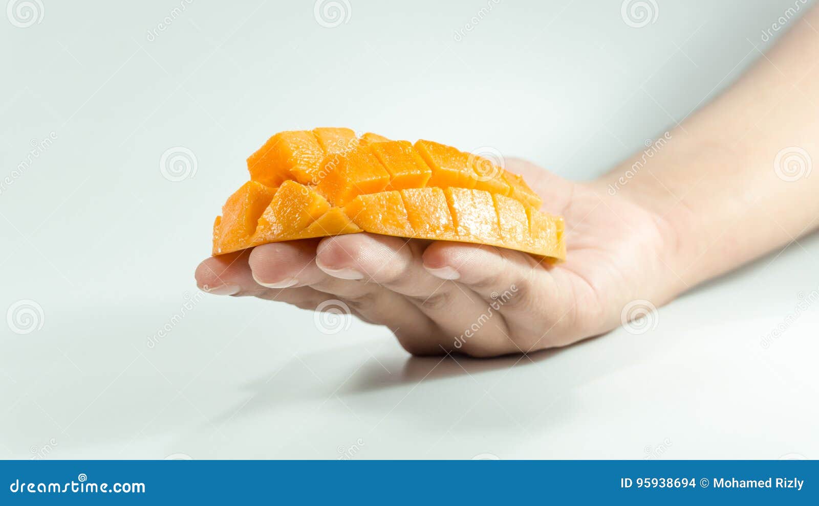 Sliced Cube of Fresh Mango on Hand. Stock Photo - Image of family ... Sliced Cube of Fresh Mango on Hand. Stock Photo - Image of family ...