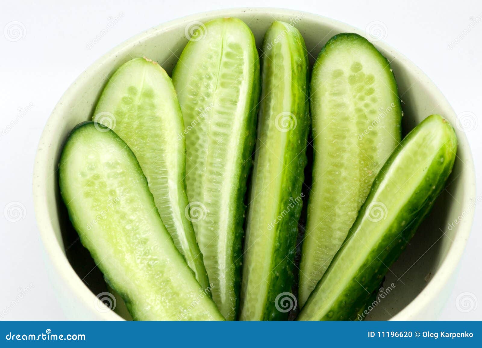 Sliced Cucumber In The Dish Stock Photo - Image of freshness, slice ...