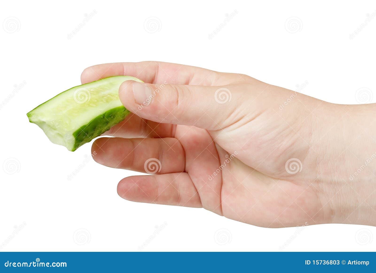 Sliced Cucumber in Human Hand Stock Image - Image of people, cooking ...