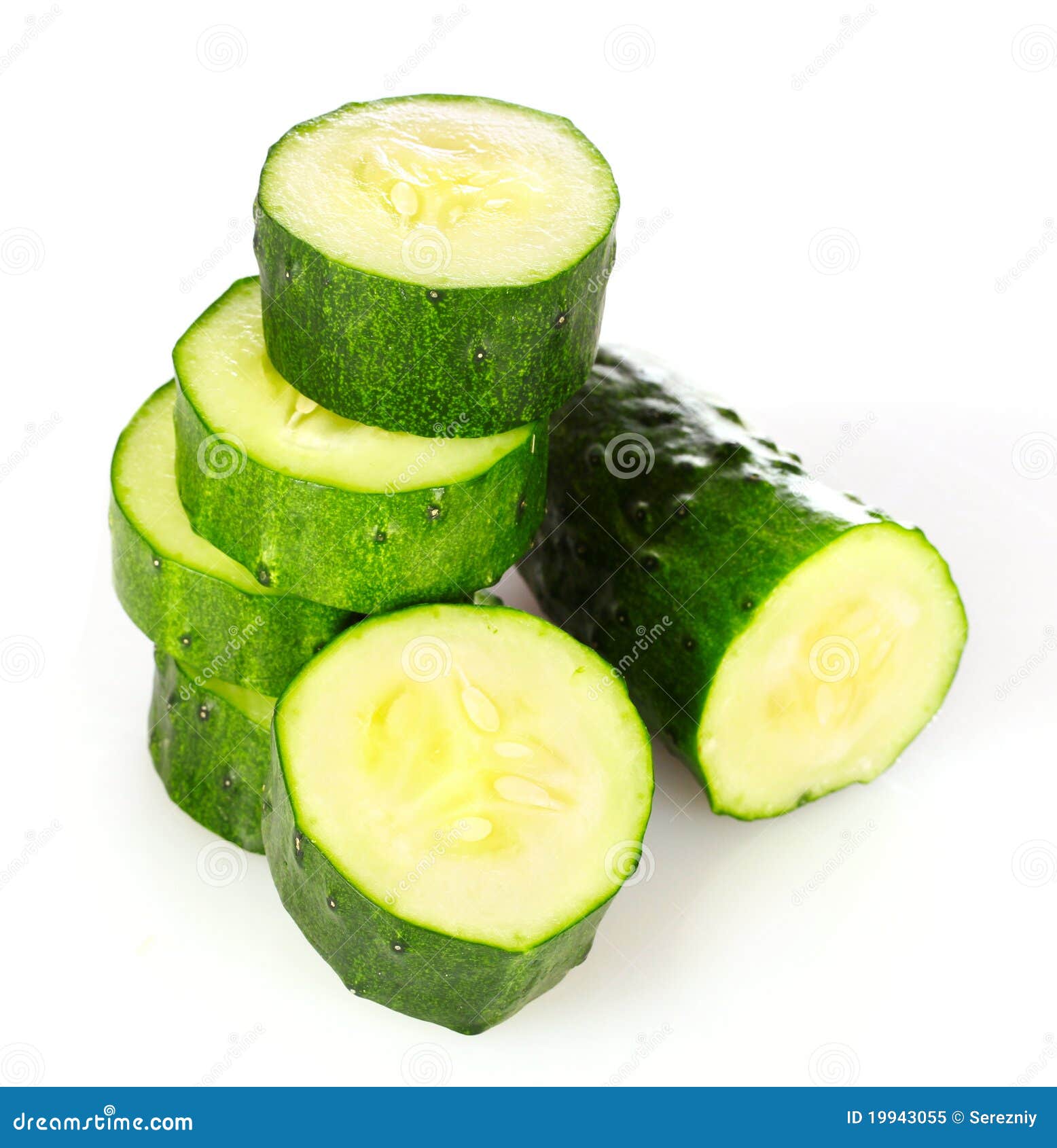 Sliced cucumber isolated stock image. Image of isolated - 19943055