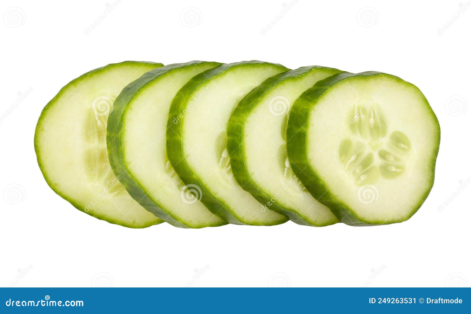 Sliced Cucumber Path Isolated Stock Image - Image of background, chunk ...