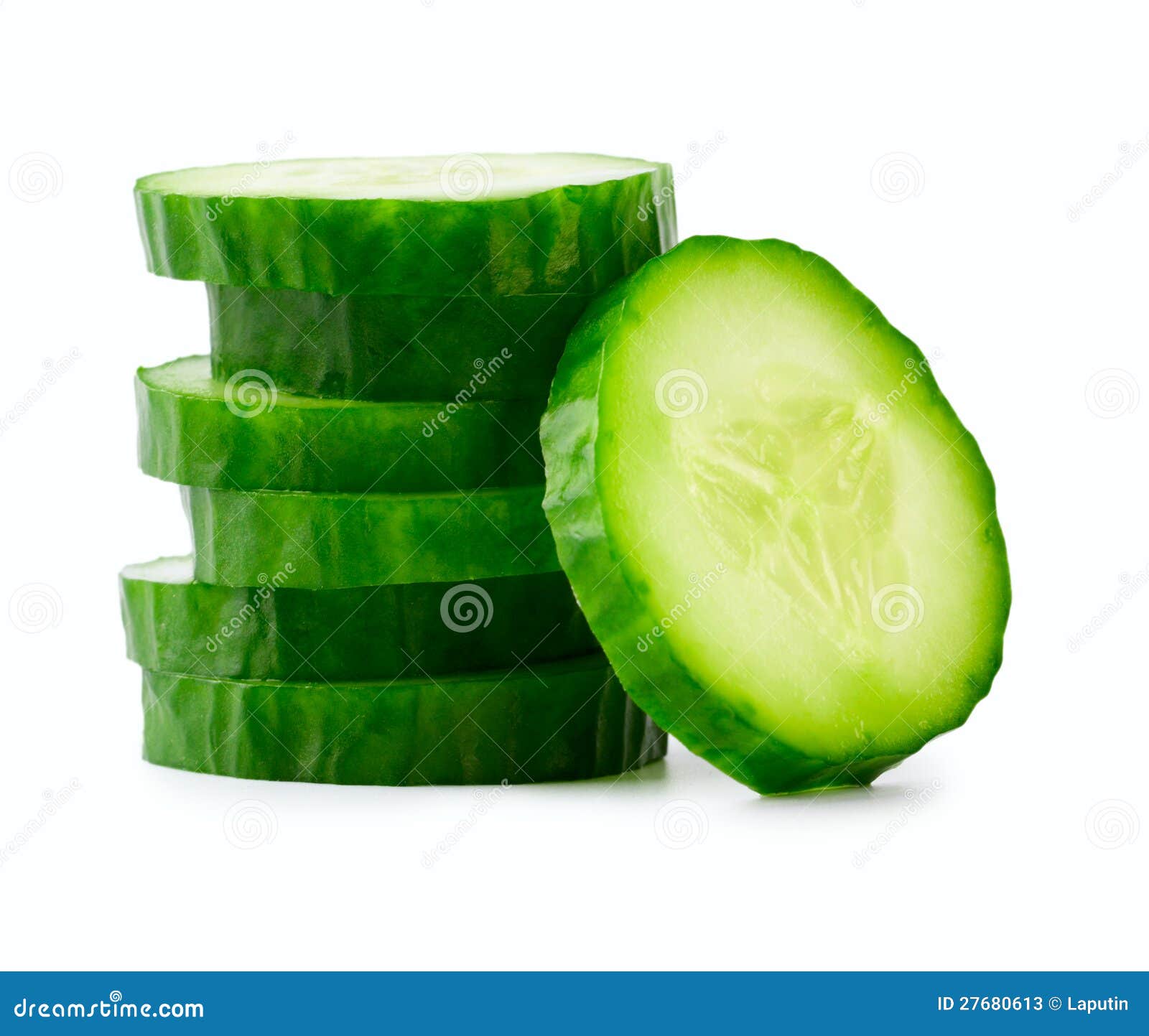 Sliced Cucumber in Stack stock image. Image of macro - 27680613