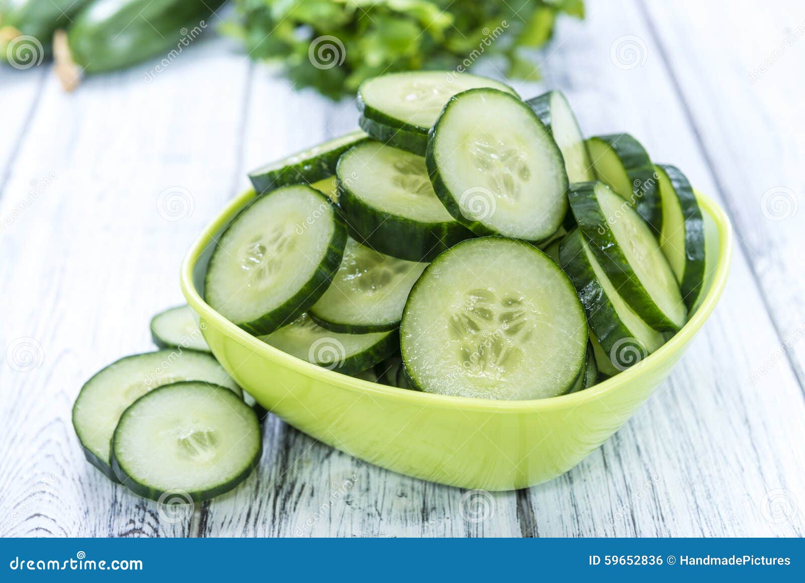 Sliced Cucumbers stock photo. Image of macro, close, diet - 59652836