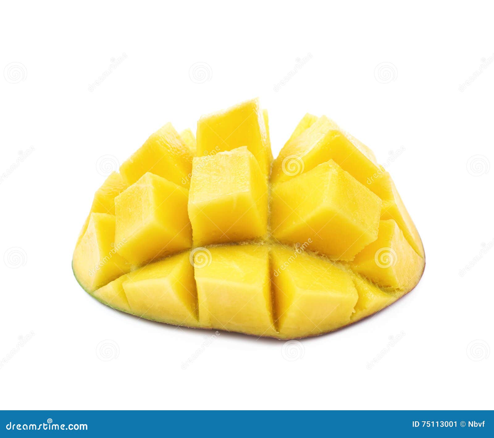Sliced and Cut Mango Fruit Isolated Stock Image - Image of shot ...