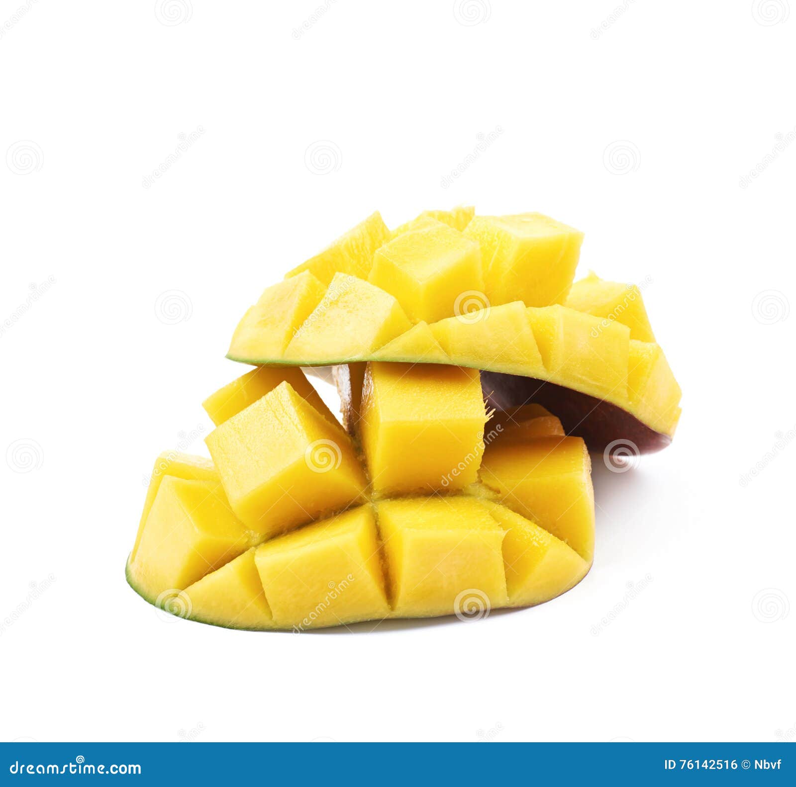 Sliced and Cut Mango Fruit Isolated Stock Photo - Image of background ...