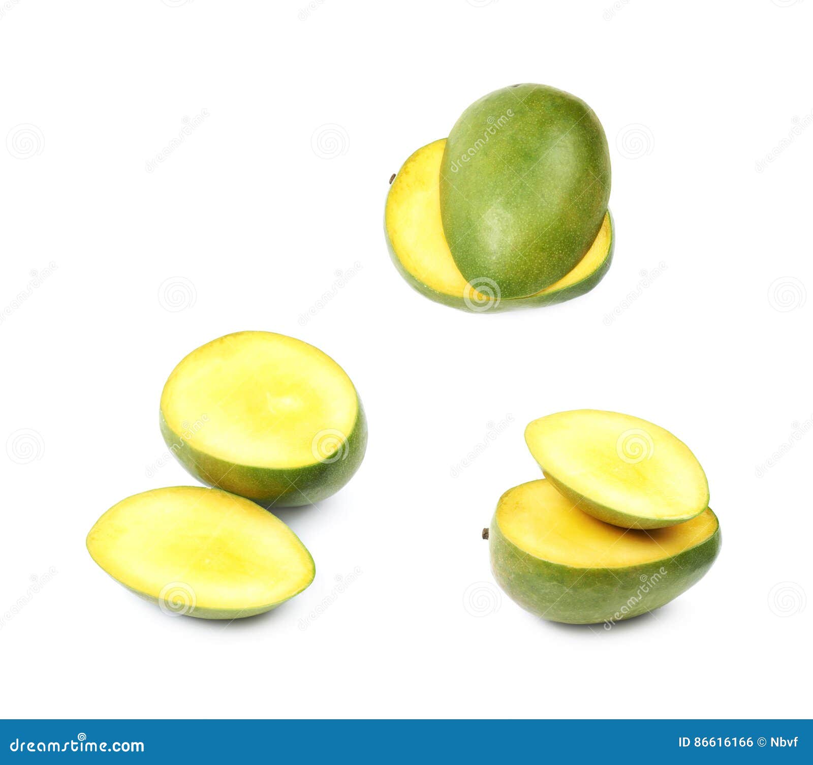 Sliced and Cut Mango Fruit Isolated Stock Photo - Image of background ...