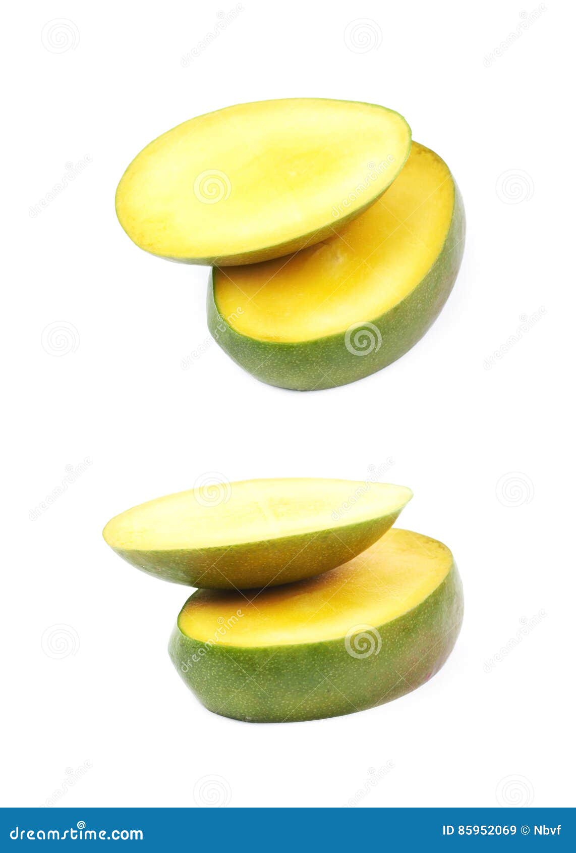 Sliced and Cut Mango Fruit Isolated Stock Image - Image of shot, object ...