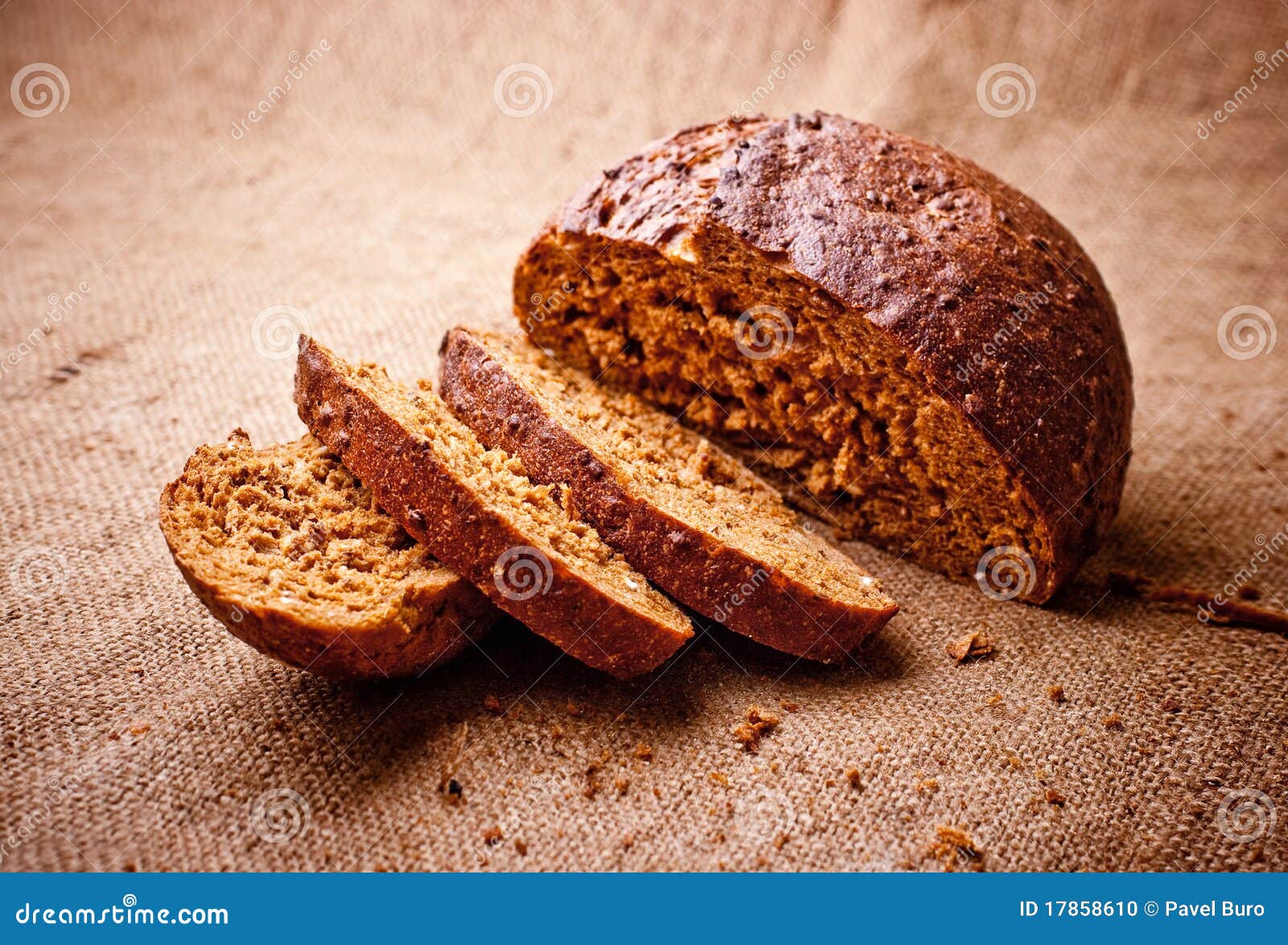 Sliced dark bread stock photo. Image of full, plant, sliced - 17858610