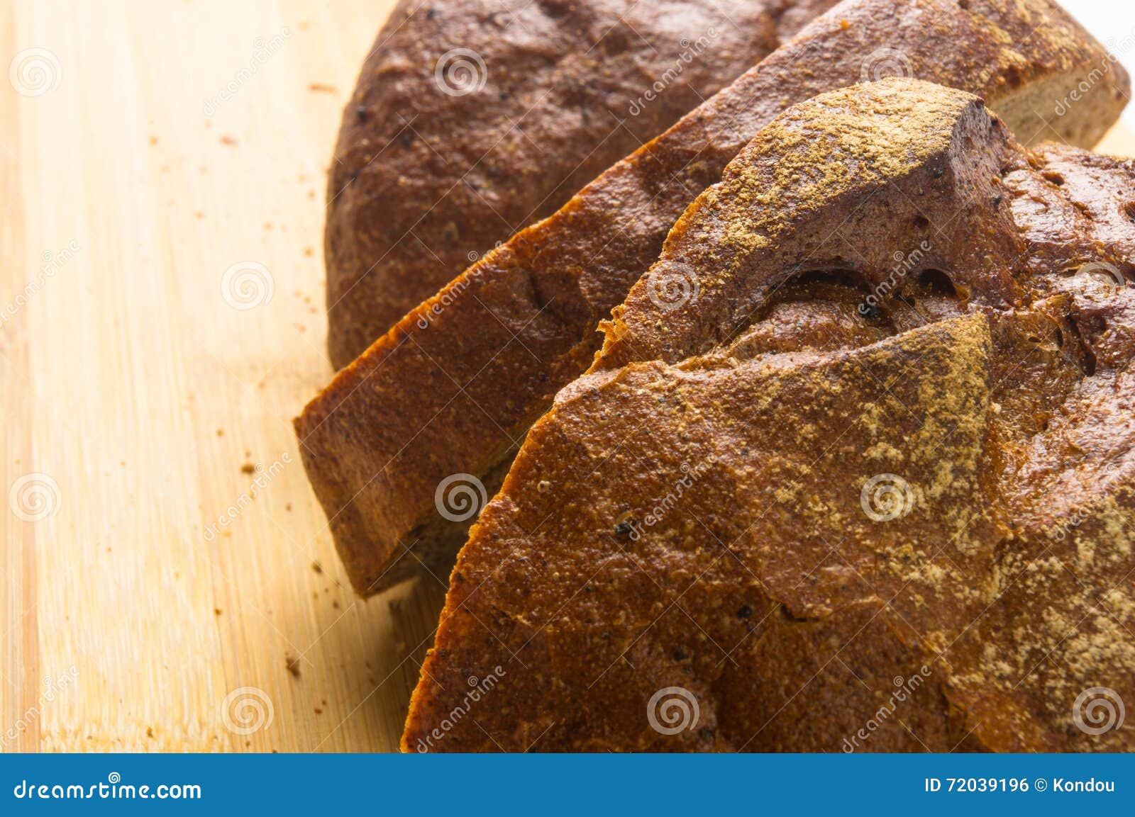 Sliced dark bread stock photo. Image of grain, meal, breakfast - 72039196