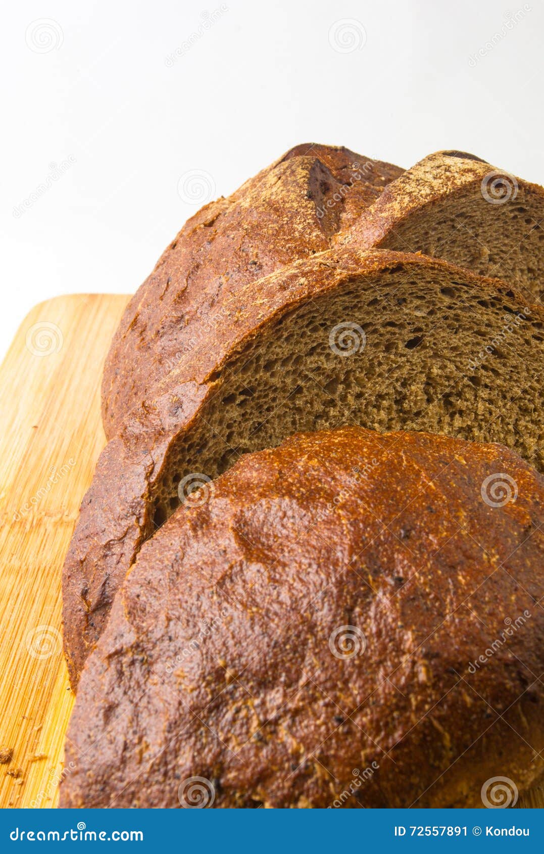 Sliced dark bread stock image. Image of gourmet, meal - 72557891