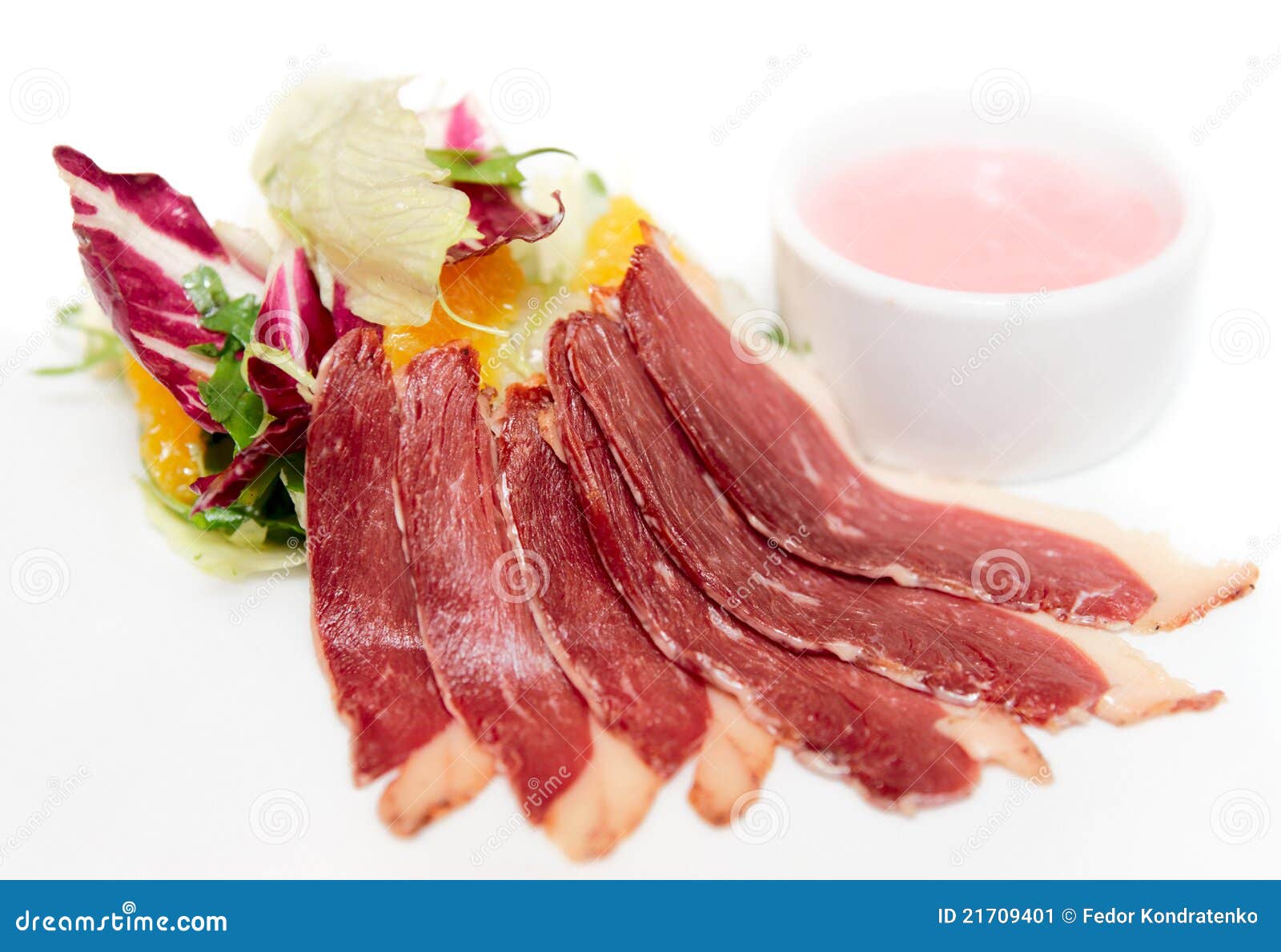 Sliced duck breast stock image. Image of dish, food, appetizer - 21709401