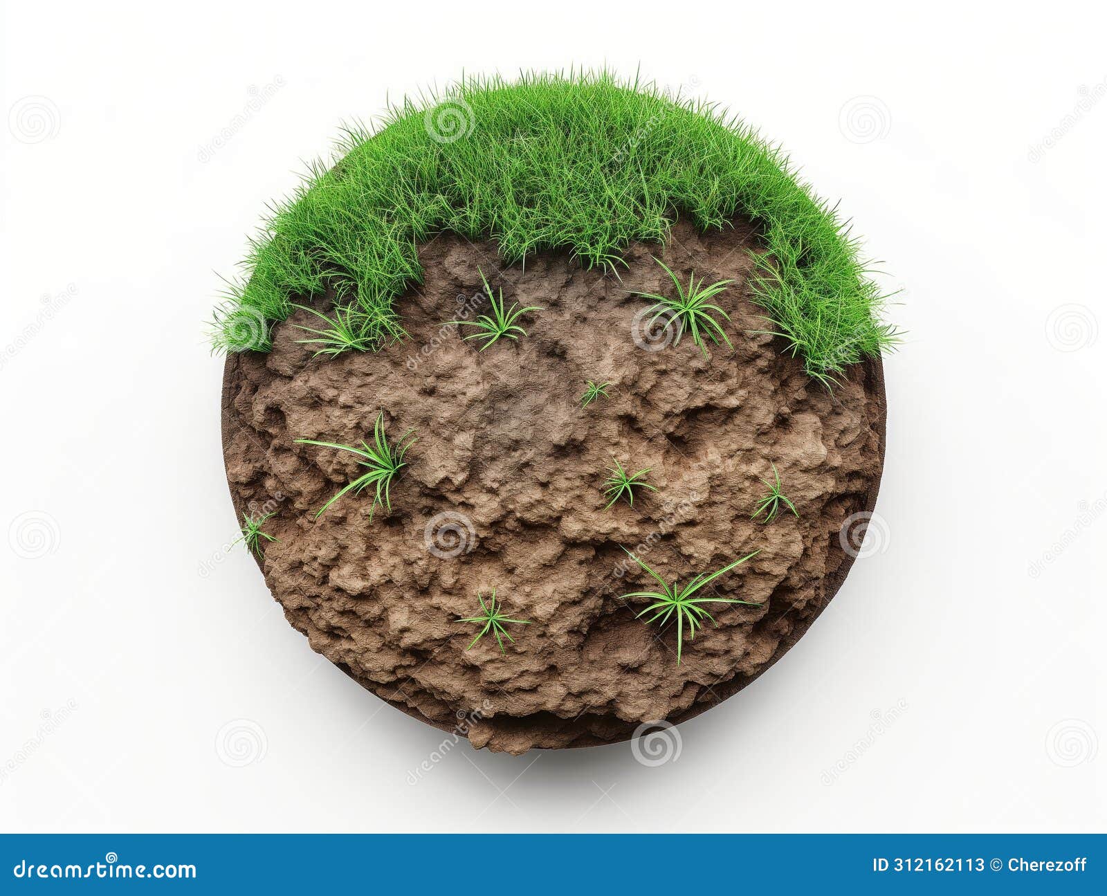 Sliced Earth with Grass and Soil Layers Stock Image - Image of ...