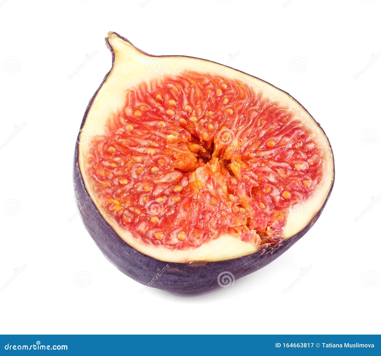 Sliced Fig Fruits Isolated on White Background Stock Image - Image of ...
