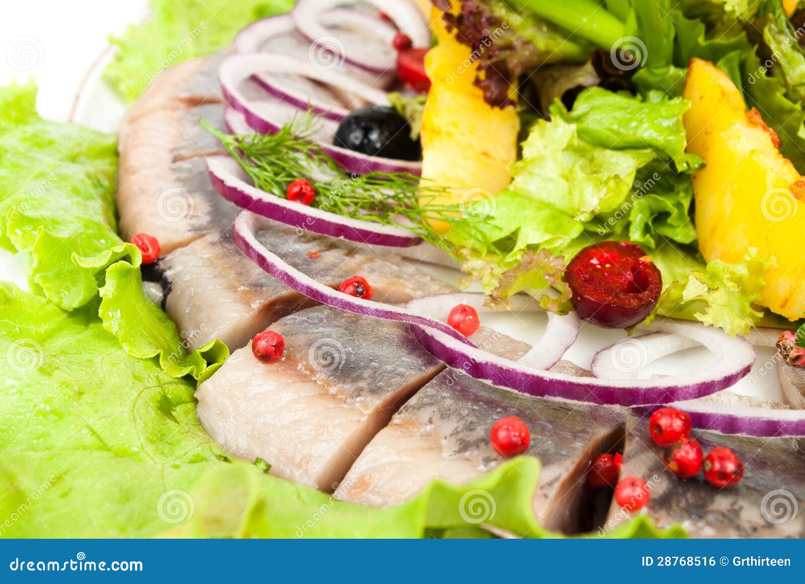 Sliced Fish stock photo. Image of meat, dill, fillet - 28768516