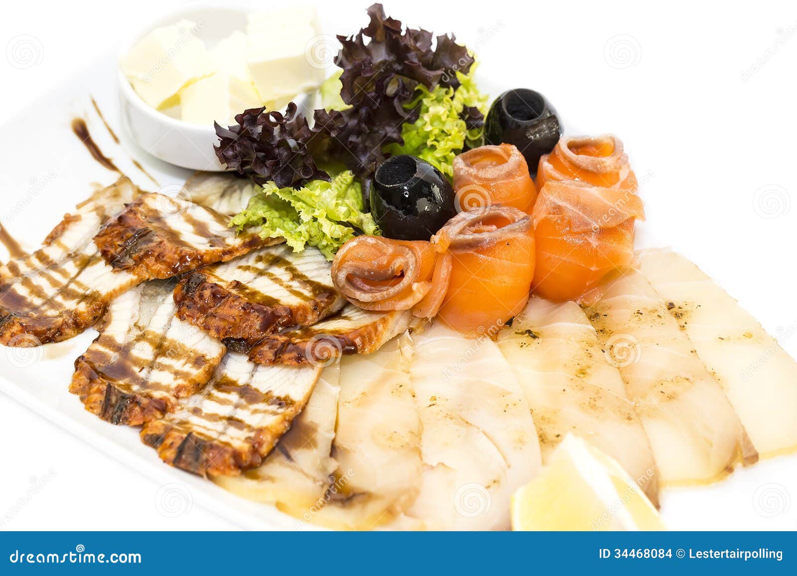 Sliced fish stock photo. Image of luxury, breakfast, butter - 34468084