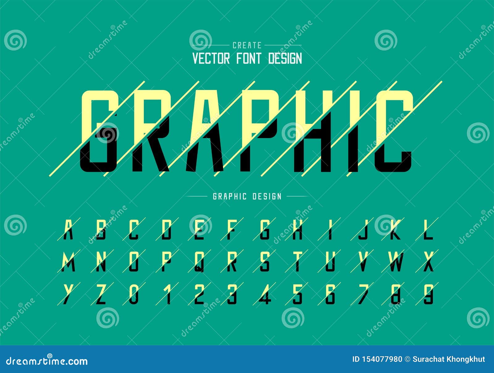 Sliced Font and Alphabet Vector, Typeface and Letter Number Design ...