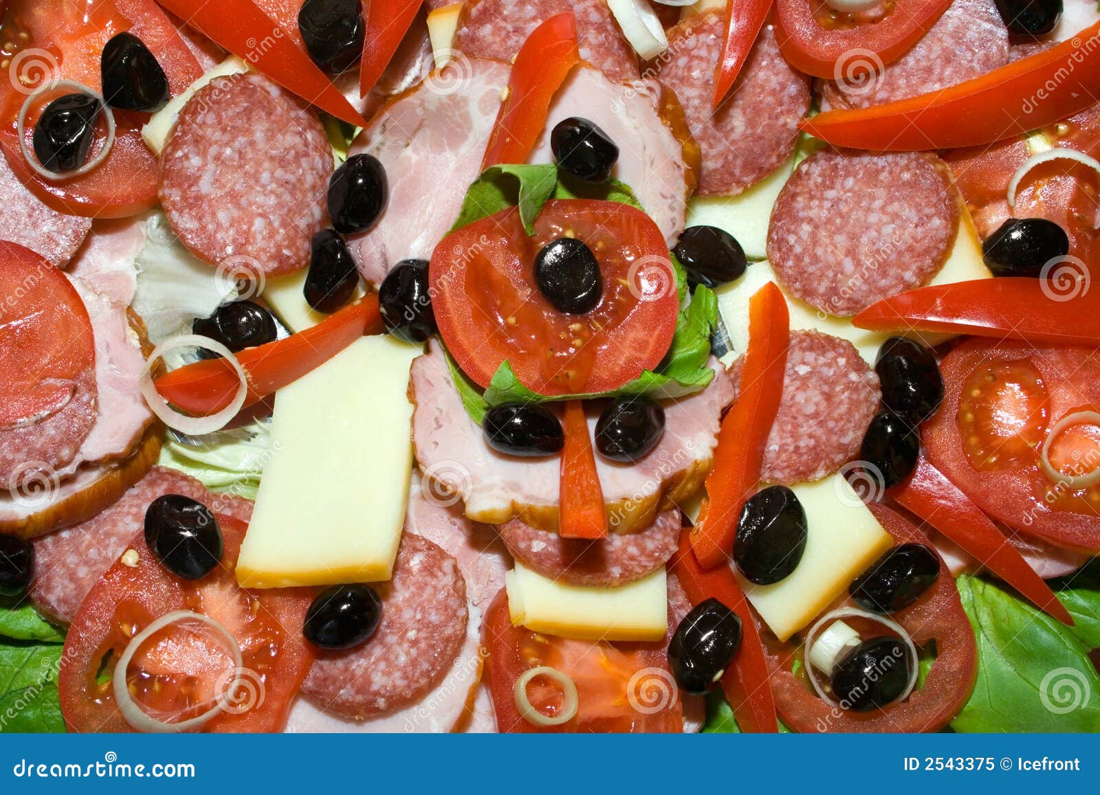 Sliced food stock image. Image of toothpick, slice, salami - 2543375